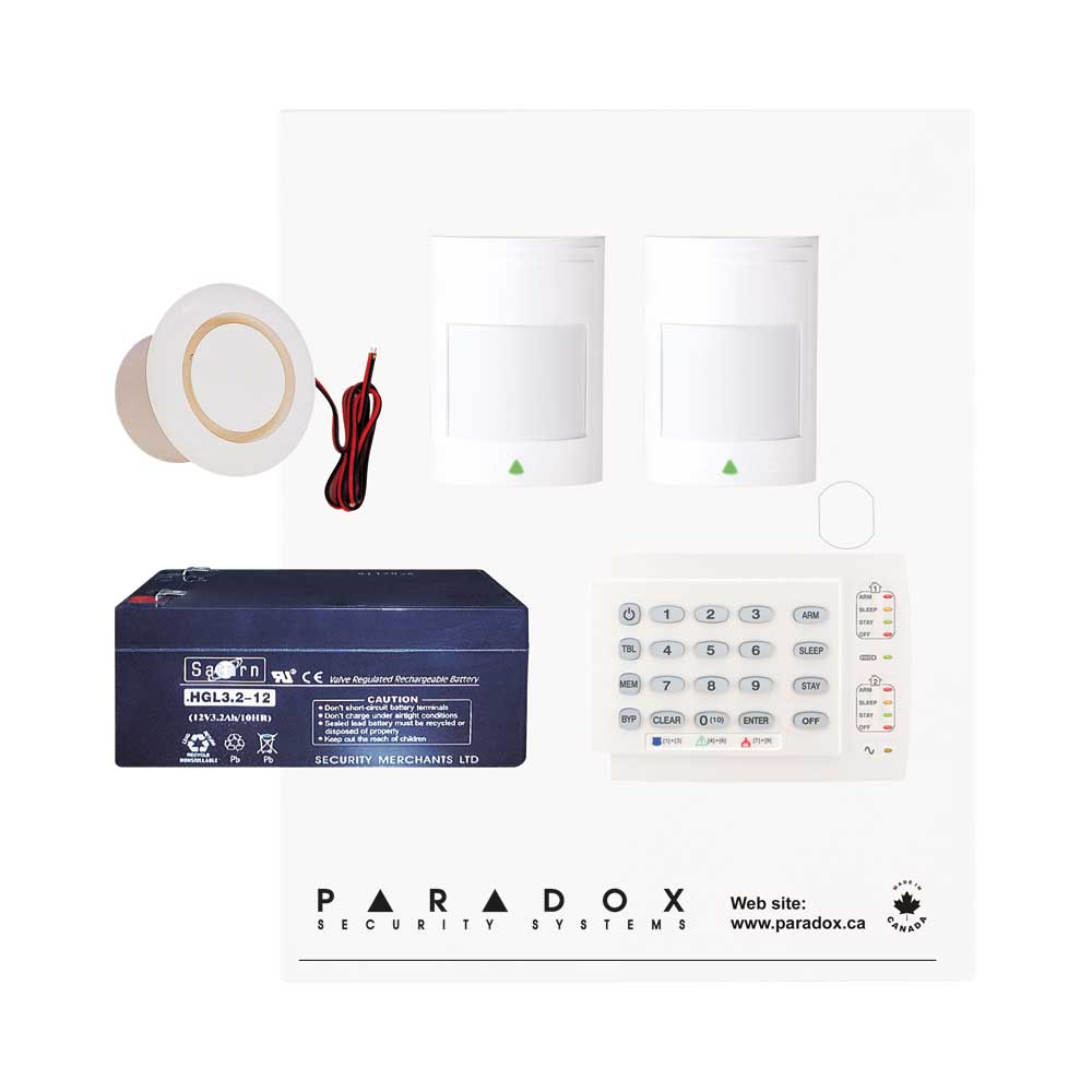 Paradox MG5050 RF Kit with Small Cabinet and K10H Keypad - Tiger Security